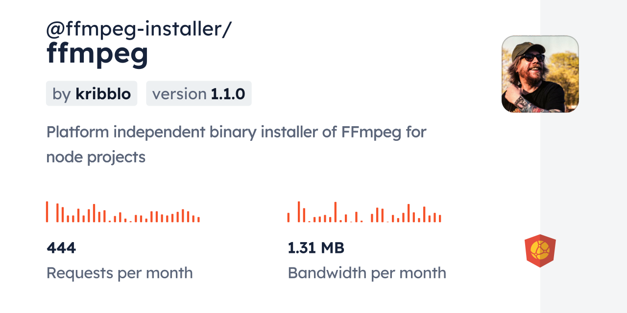 @ffmpeg-installer/ffmpeg CDN by jsDelivr - A CDN for npm and GitHub