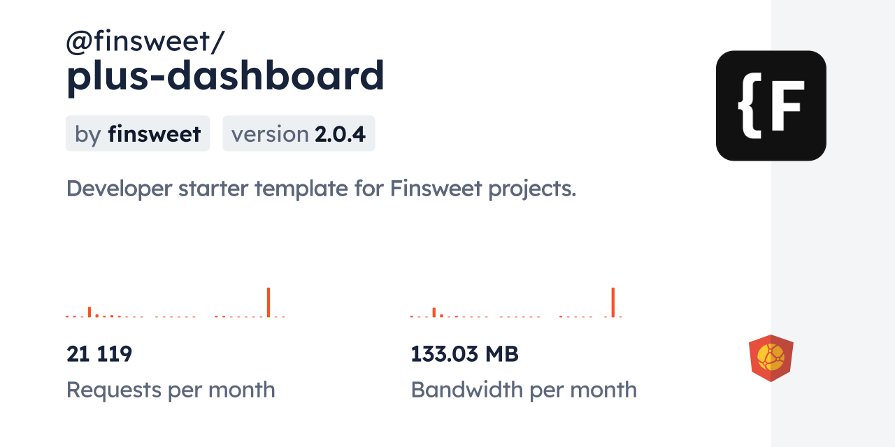 @finsweet/plus-dashboard CDN by jsDelivr - A CDN for npm and GitHub