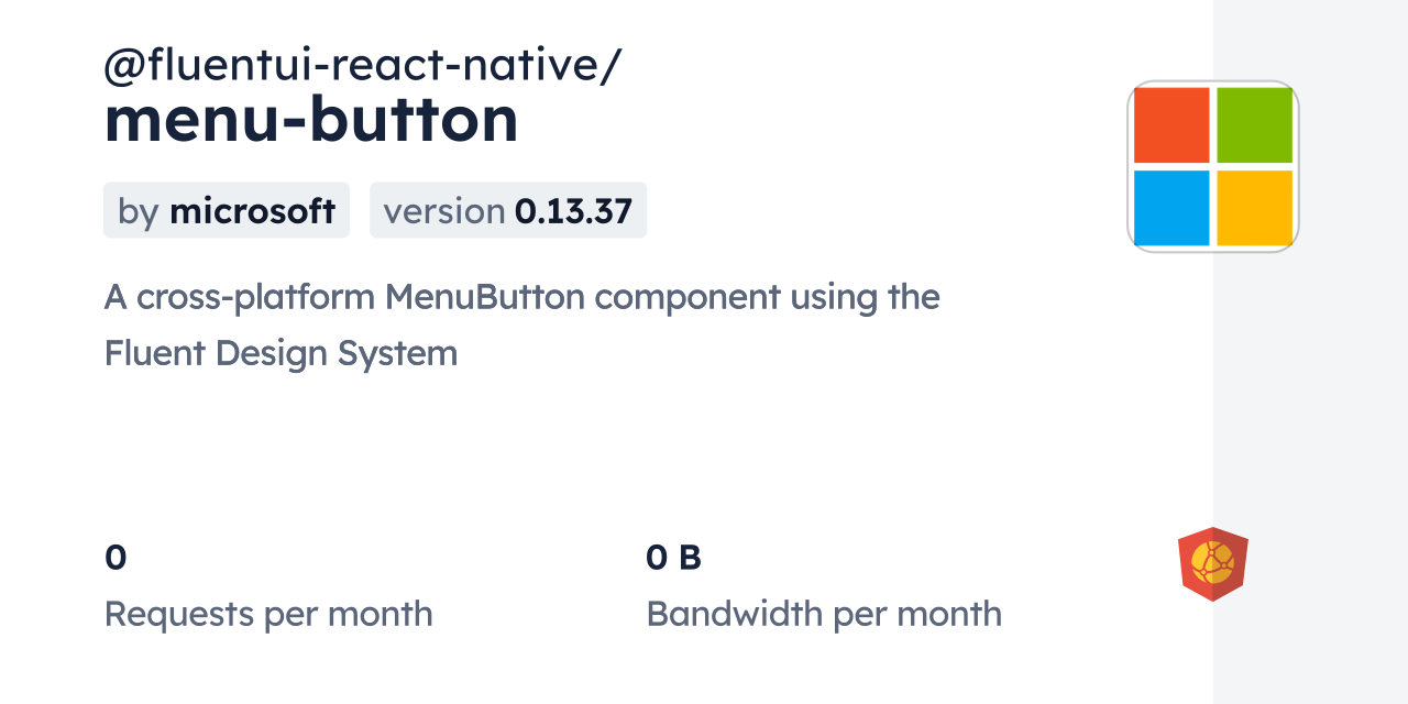 @fluentui-react-native/menu-button CDN by jsDelivr - A CDN for npm and GitHub