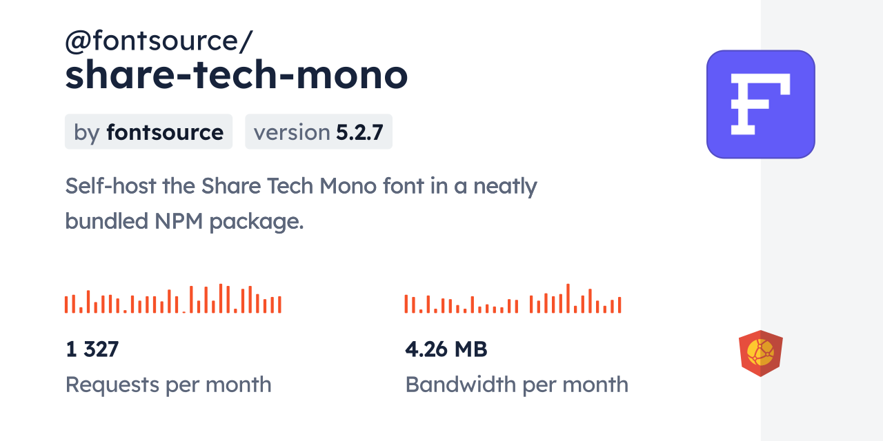 @fontsource/share-tech-mono CDN by jsDelivr - A CDN for npm and GitHub