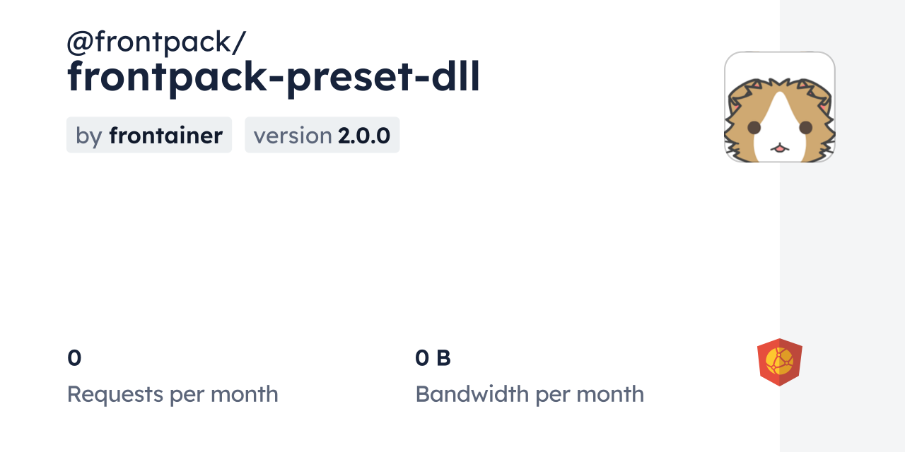 @frontpack/frontpack-preset-dll CDN by jsDelivr - A CDN for npm and GitHub