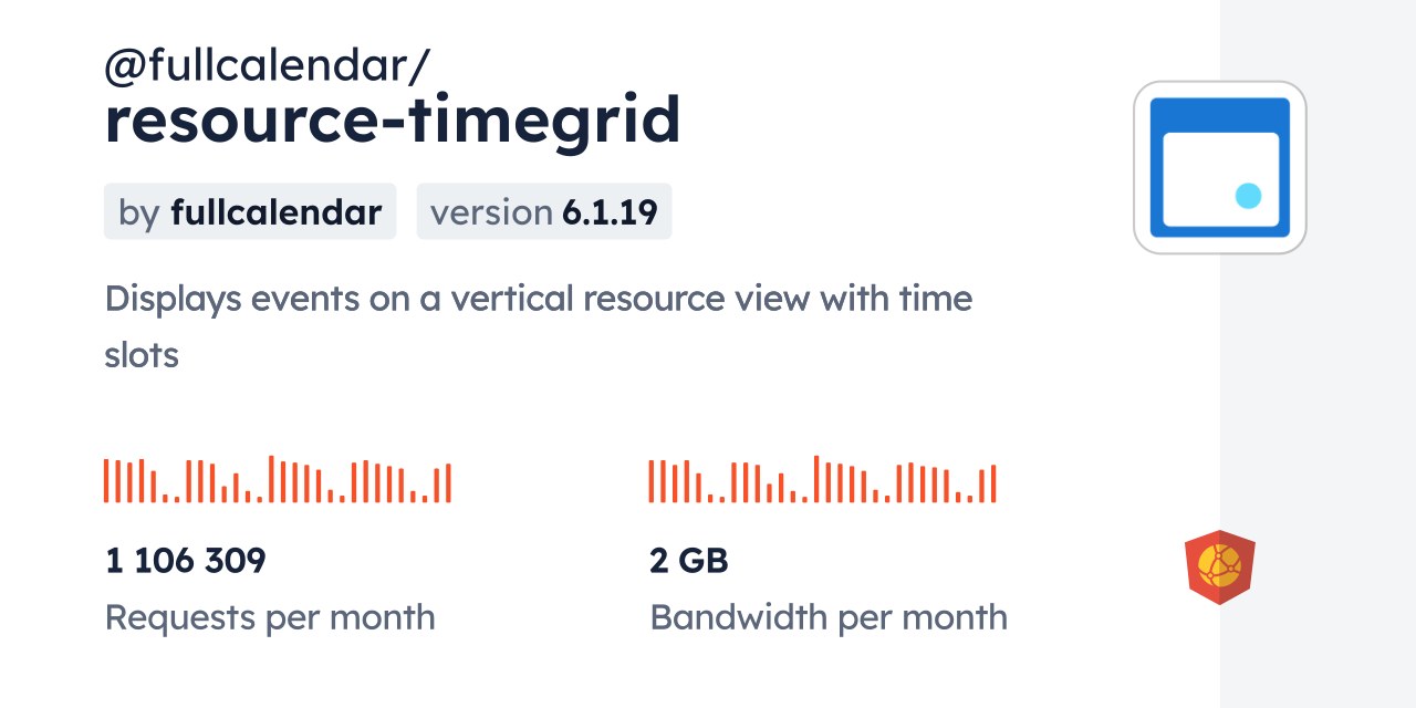 @fullcalendar/resource-timegrid CDN by jsDelivr - A CDN for npm and GitHub