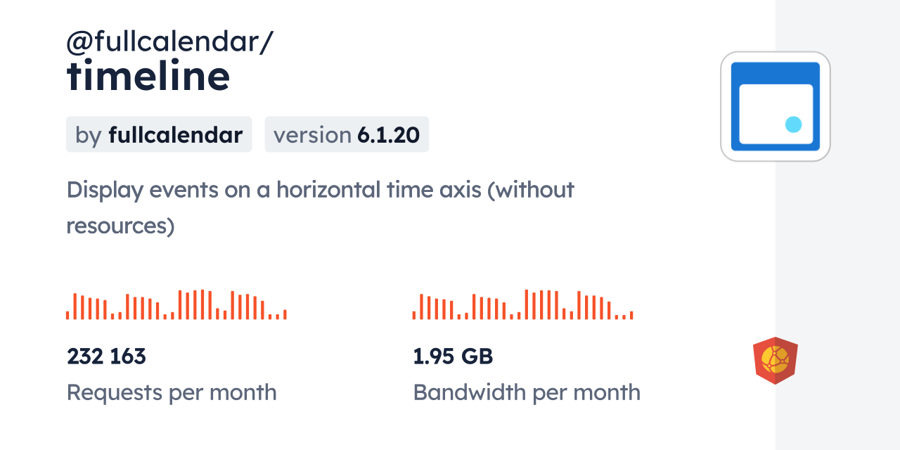 @fullcalendar/timeline CDN by jsDelivr - A CDN for npm and GitHub