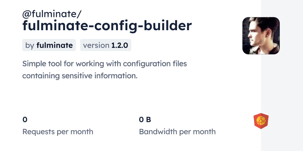 @fulminate/fulminate-config-builder CDN by jsDelivr - A CDN for npm and ...
