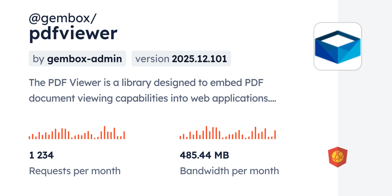 @gembox/pdfviewer CDN by jsDelivr - A CDN for npm and GitHub