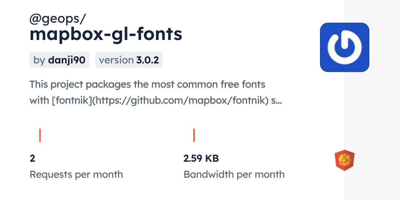 @geops/mapbox-gl-fonts CDN by jsDelivr - A CDN for npm and GitHub