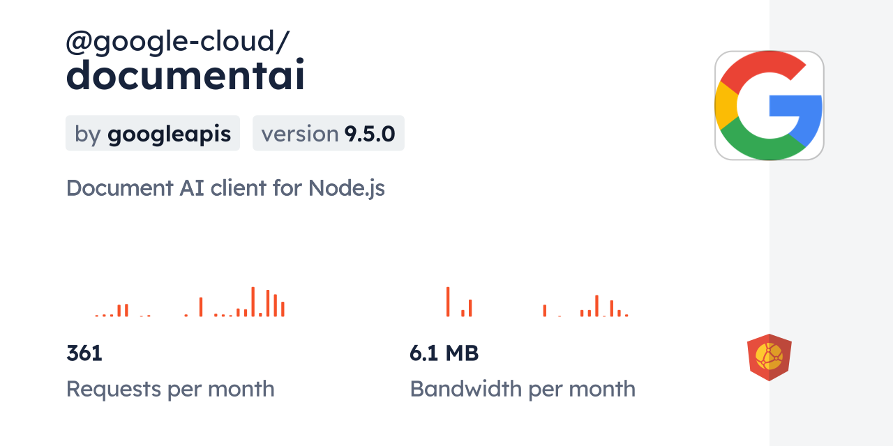 @google-cloud/documentai CDN by jsDelivr - A CDN for npm and GitHub