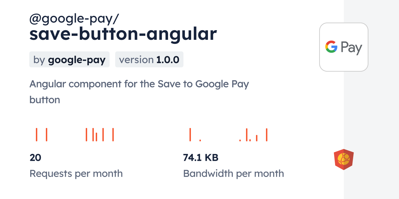 @google-pay/save-button-angular CDN by jsDelivr - A CDN for npm and GitHub