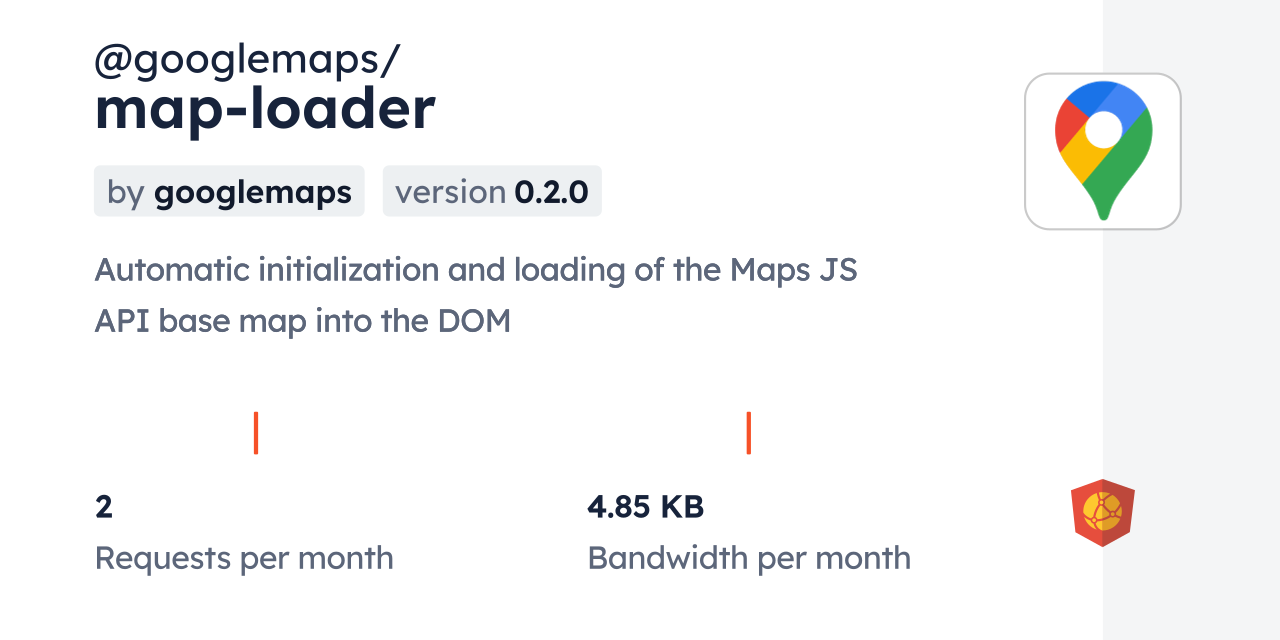 @googlemaps/map-loader CDN by jsDelivr - A CDN for npm and GitHub