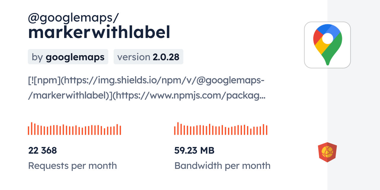 @googlemaps/markerwithlabel CDN by jsDelivr - A CDN for npm and GitHub