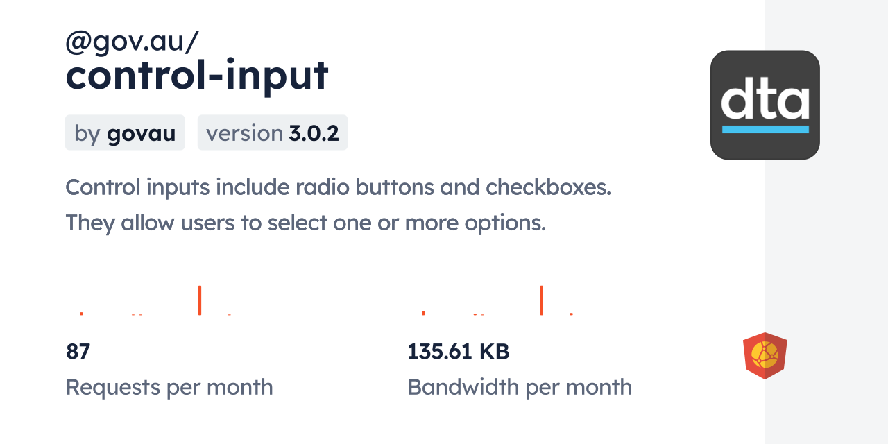 @gov.au/control-input CDN by jsDelivr - A CDN for npm and GitHub