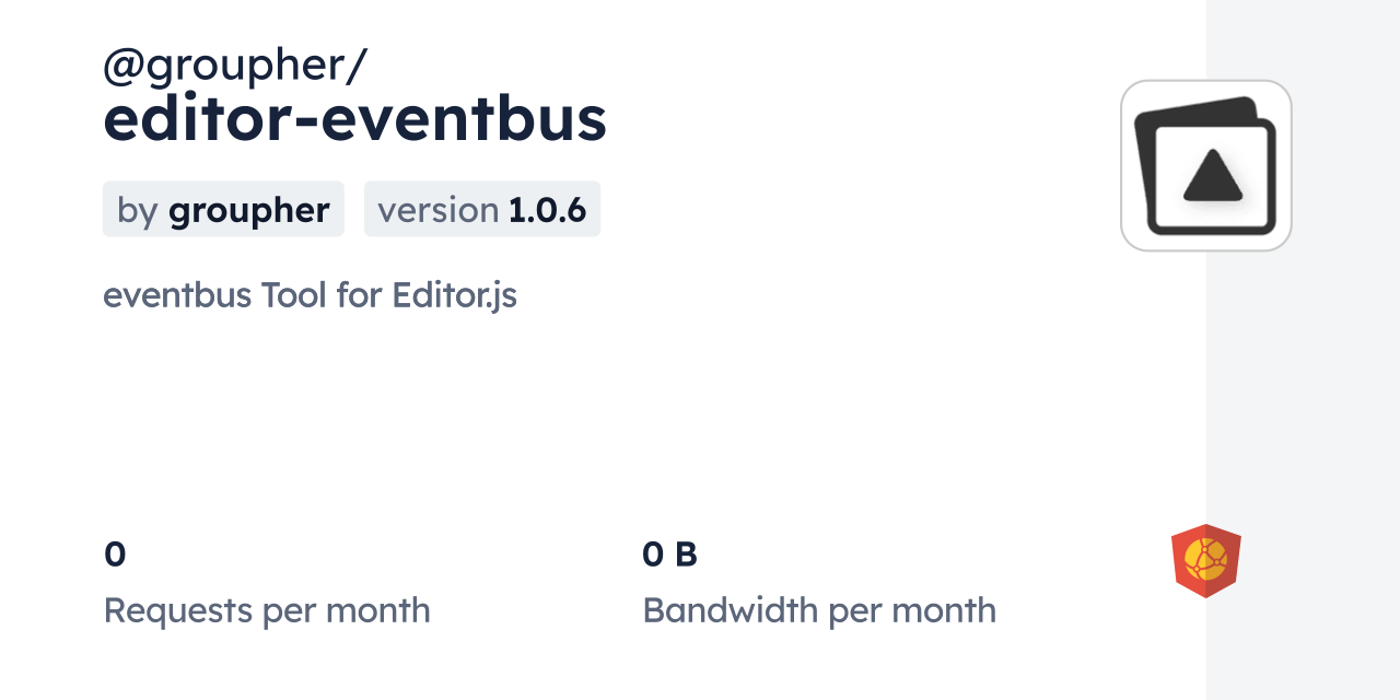 @groupher/editor-eventbus CDN by jsDelivr - A CDN for npm and GitHub