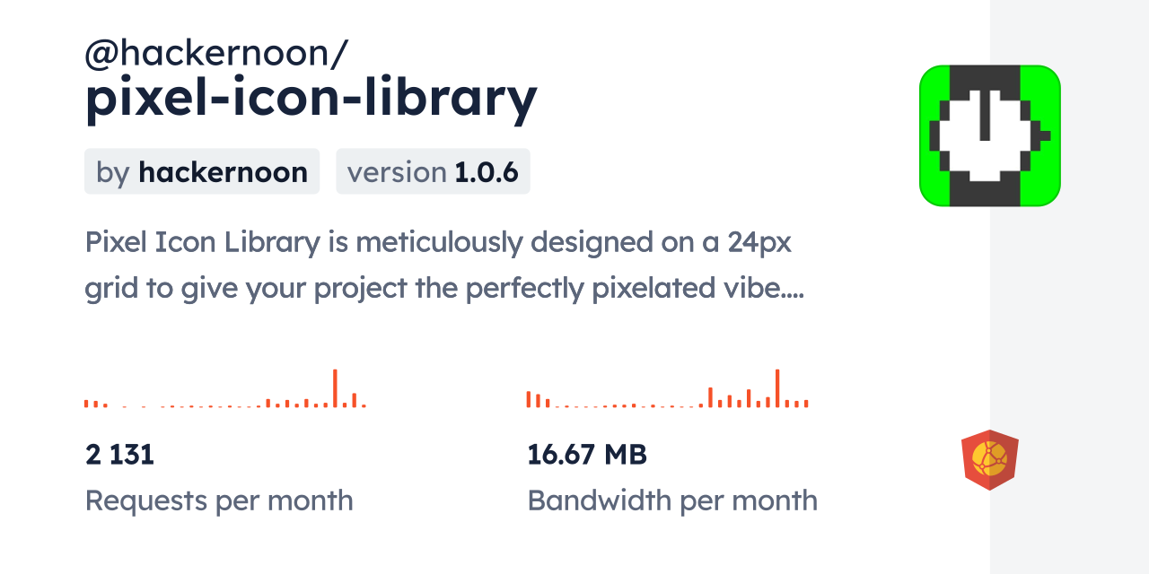 @hackernoon/pixel-icon-library CDN by jsDelivr - A CDN for npm and GitHub