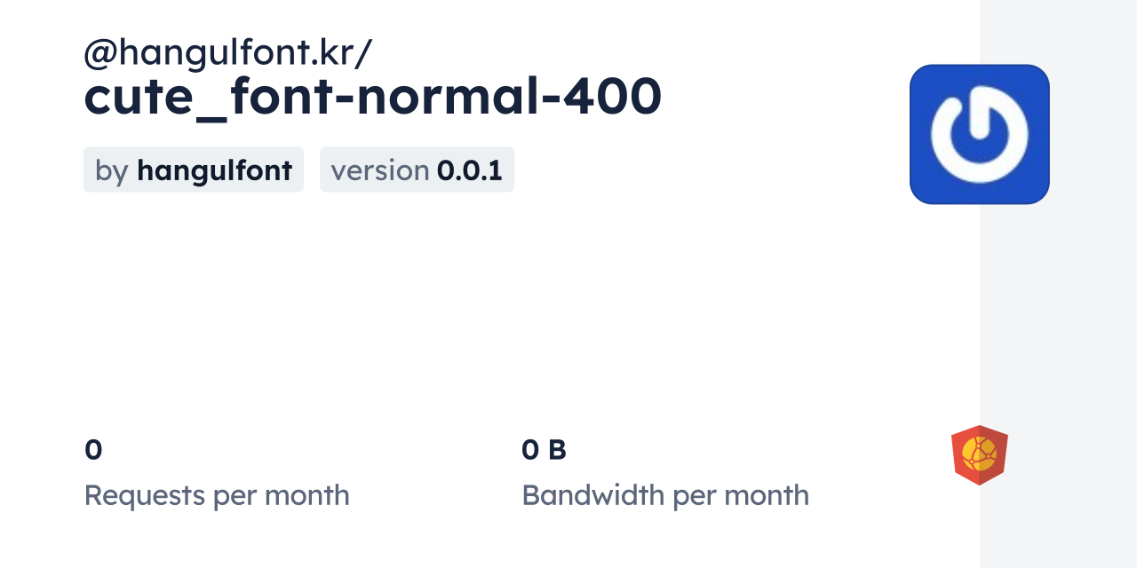 @hangulfont.kr/cute_font-normal-400 CDN by jsDelivr - A CDN for npm and GitHub