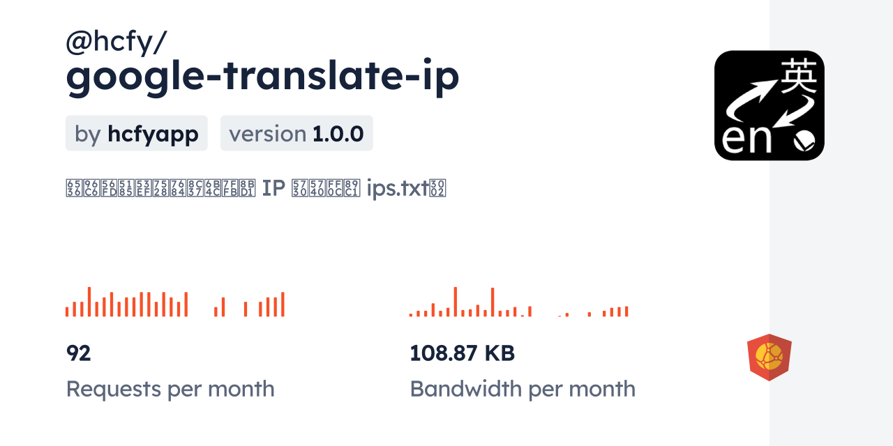 @hcfy/google-translate-ip CDN by jsDelivr - A CDN for npm and GitHub
