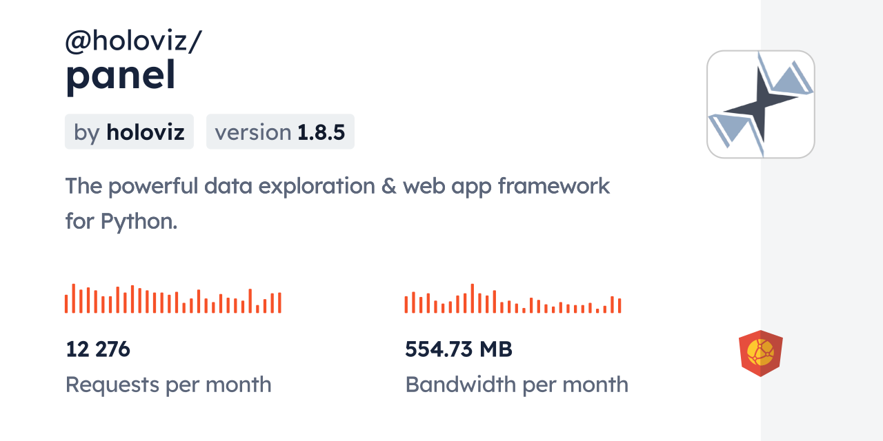 @holoviz/panel CDN by jsDelivr - A CDN for npm and GitHub