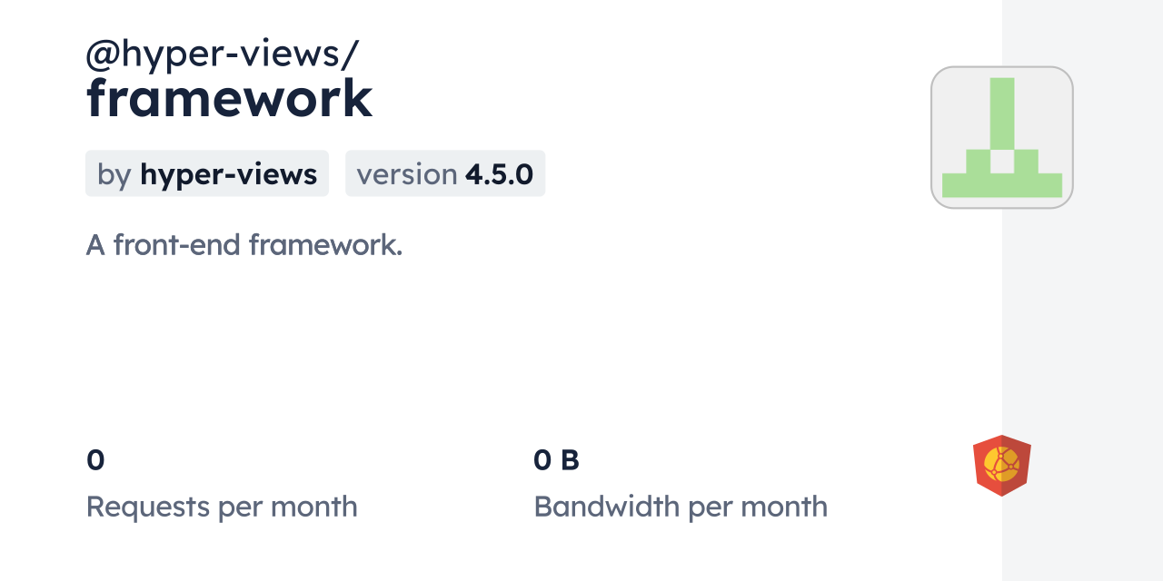 @hyper-views/framework CDN by jsDelivr - A CDN for npm and GitHub
