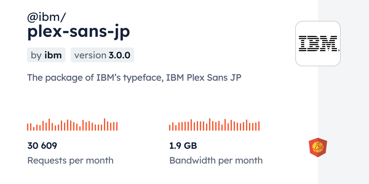 @ibm/plex-sans-jp CDN by jsDelivr - A CDN for npm and GitHub