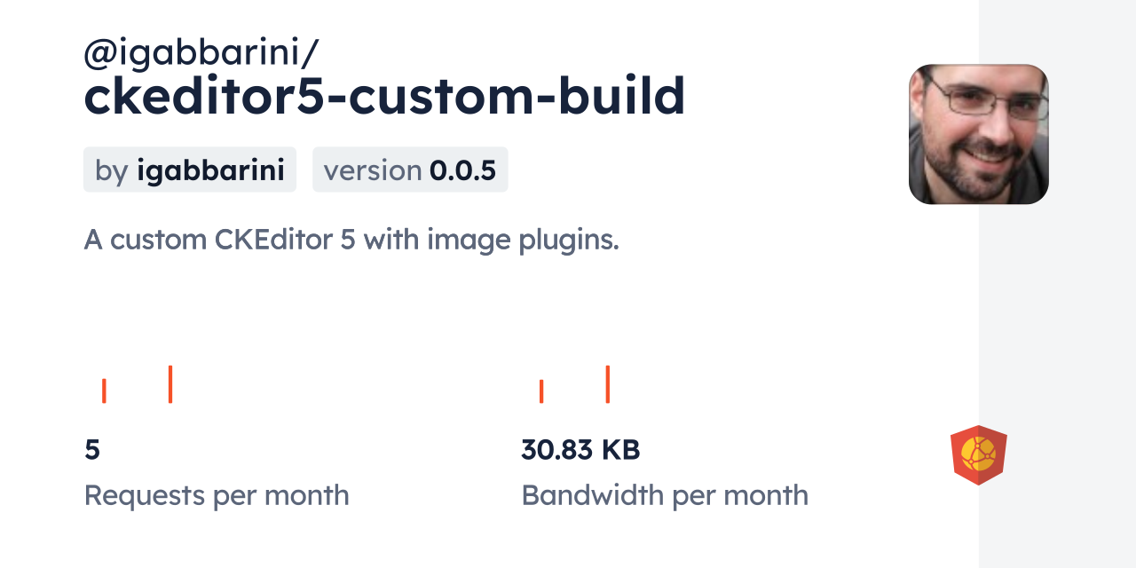 @igabbarini/ckeditor5-custom-build CDN by jsDelivr - A CDN for npm and GitHub