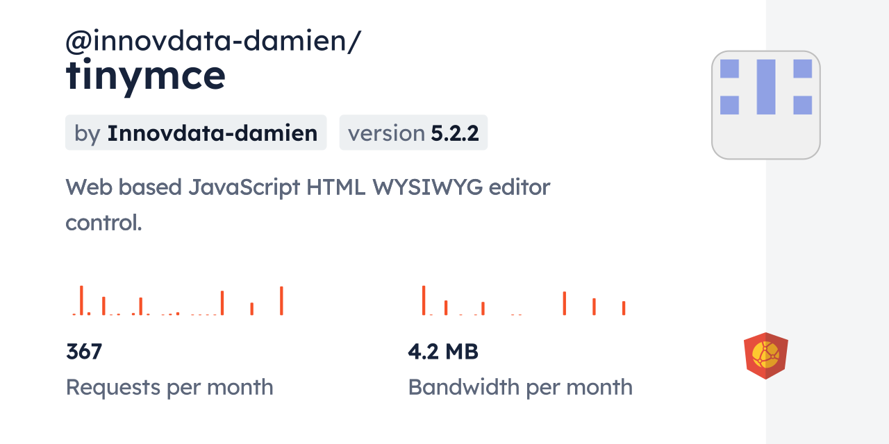 @innovdata-damien/tinymce CDN by jsDelivr - A CDN for npm and GitHub