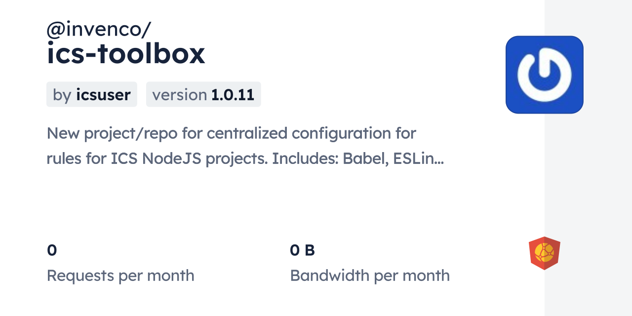 @invenco/ics-toolbox CDN by jsDelivr - A CDN for npm and GitHub