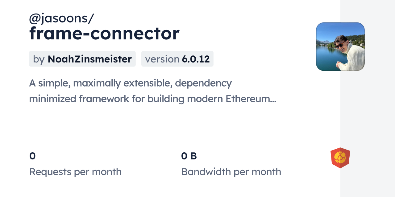 @jasoons/frame-connector CDN by jsDelivr - A CDN for npm and GitHub