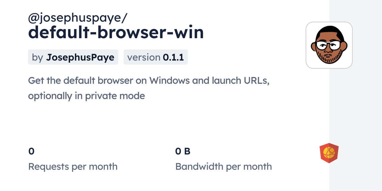 @josephuspaye/default-browser-win CDN by jsDelivr - A CDN for npm and GitHub