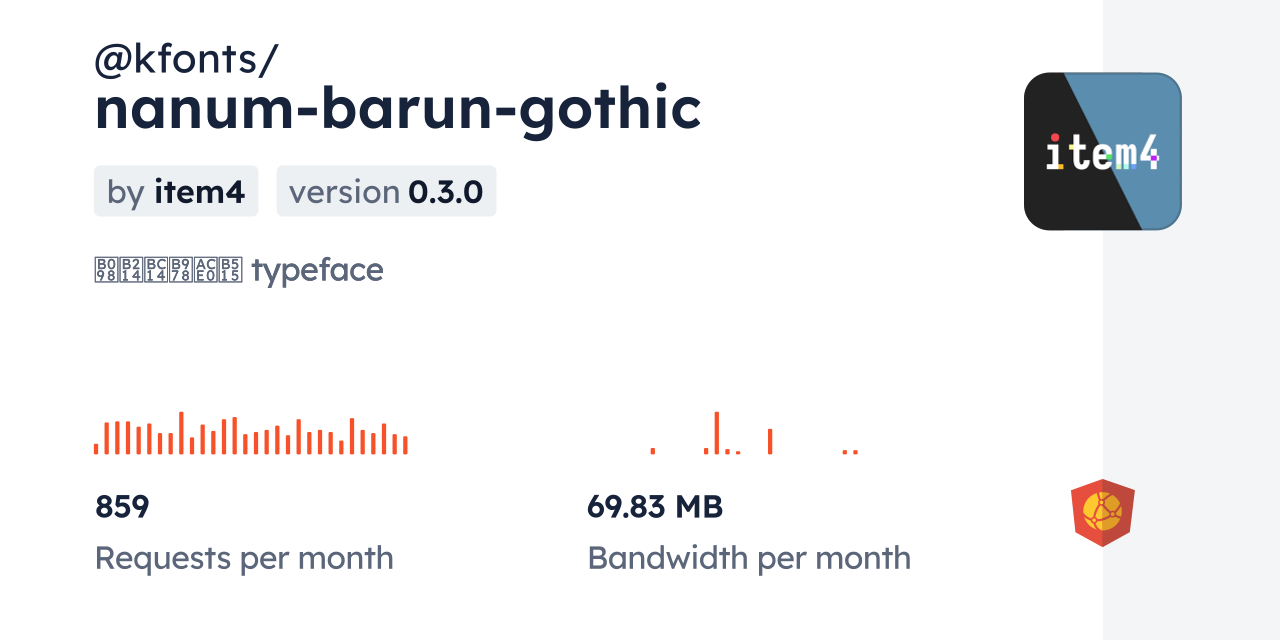 @kfonts/nanum-barun-gothic CDN by jsDelivr - A CDN for npm and GitHub