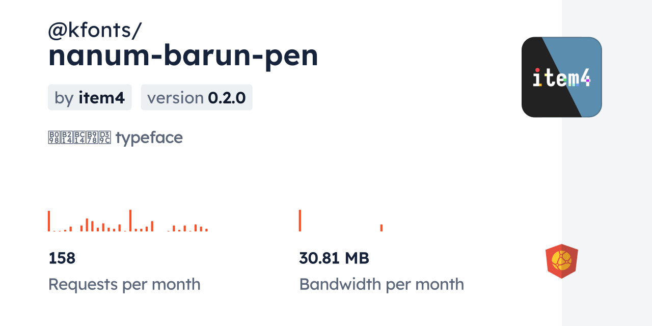 @kfonts/nanum-barun-pen CDN by jsDelivr - A CDN for npm and GitHub