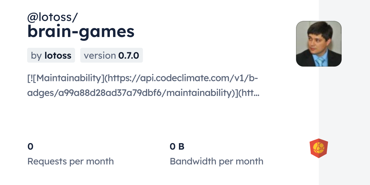 @lotoss/brain-games CDN by jsDelivr - A CDN for npm and GitHub