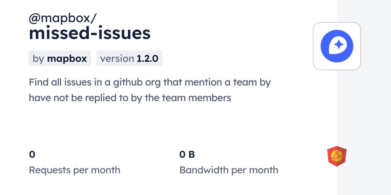 @mapbox/missed-issues CDN by jsDelivr - A CDN for npm and GitHub