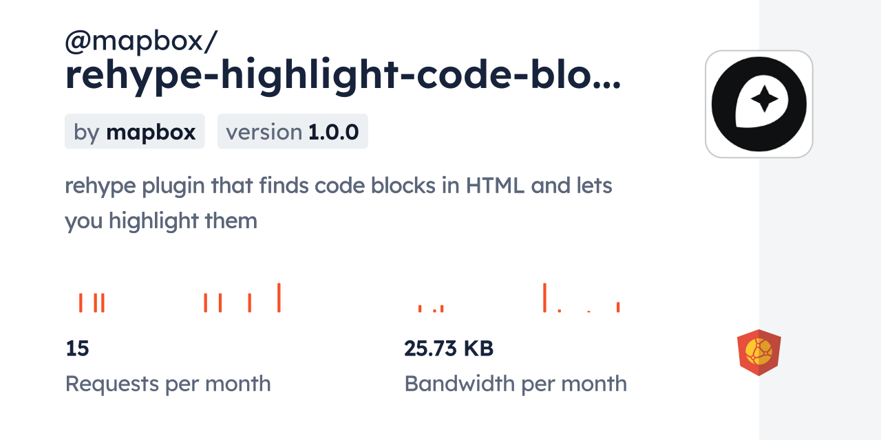 @mapbox/rehype-highlight-code-block CDN by jsDelivr - A CDN for npm and ...