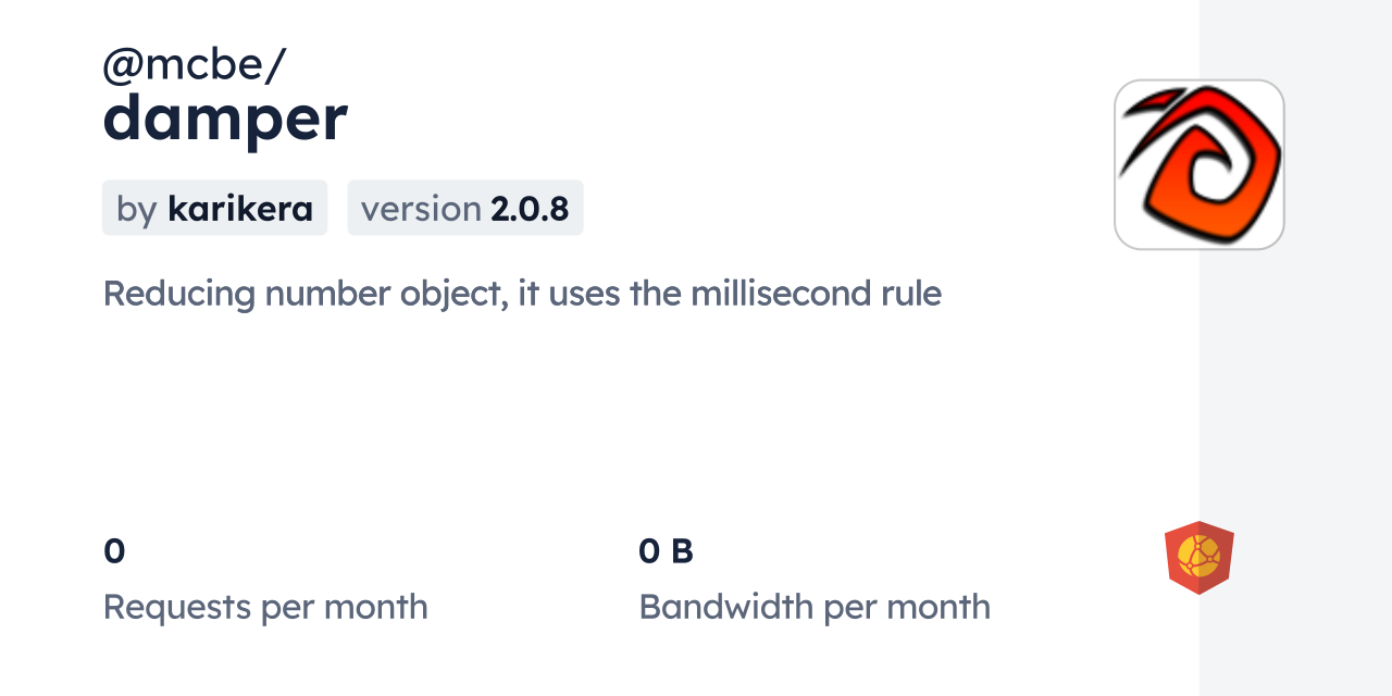 @mcbe/damper CDN by jsDelivr - A CDN for npm and GitHub