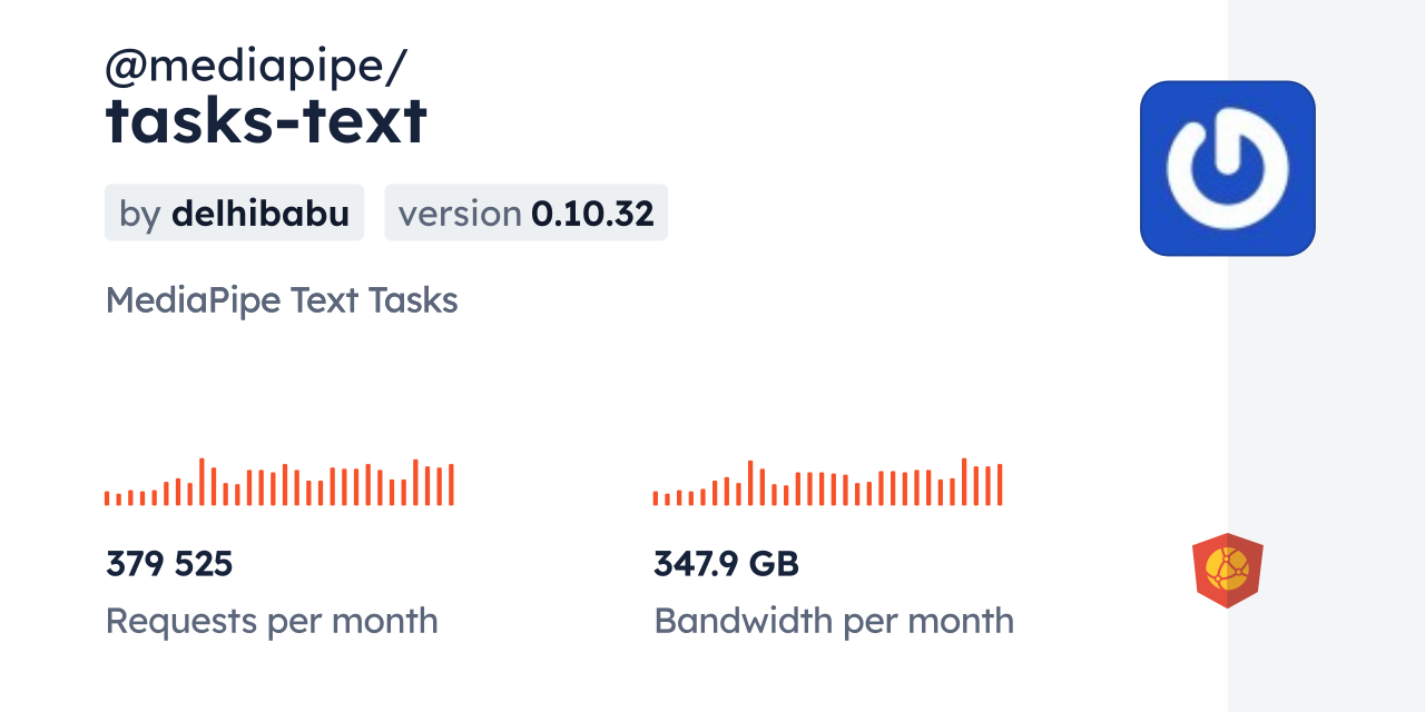 @mediapipe/tasks-text CDN by jsDelivr - A CDN for npm and GitHub