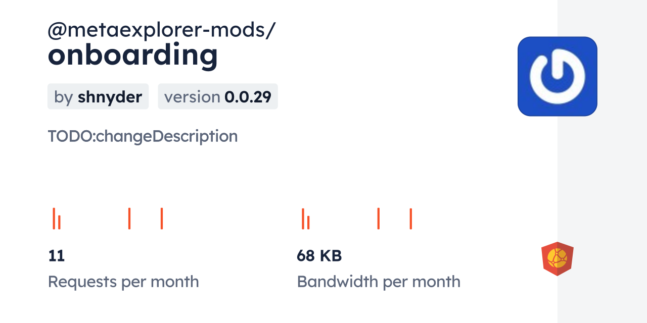 @metaexplorer-mods/onboarding CDN by jsDelivr - A CDN for npm and GitHub