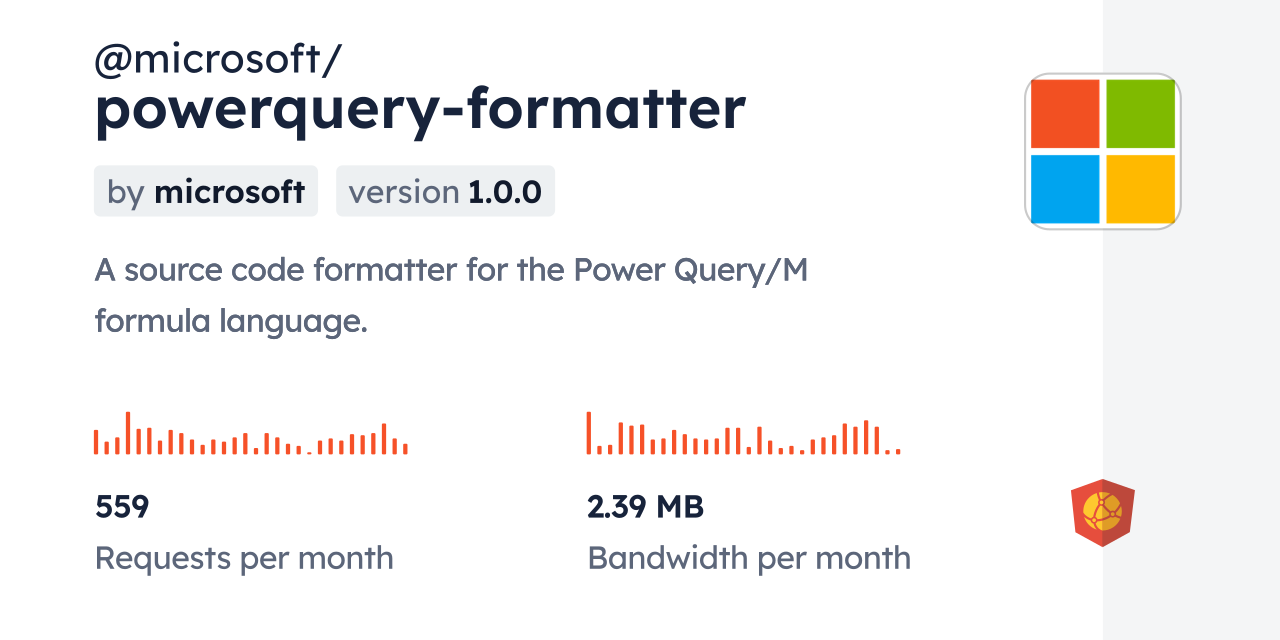 @microsoft/powerquery-formatter CDN by jsDelivr - A CDN for npm and GitHub