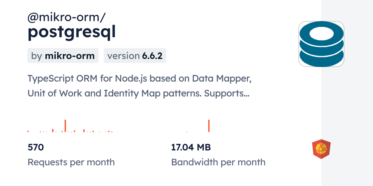 @mikro-orm/postgresql CDN by jsDelivr - A CDN for npm and GitHub