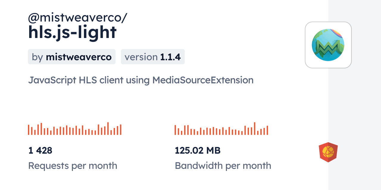 @mistweaverco/hls.js-light CDN by jsDelivr - A CDN for npm and GitHub