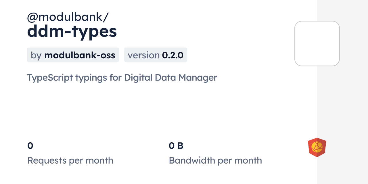 @modulbank/ddm-types CDN by jsDelivr - A CDN for npm and GitHub