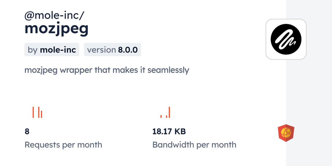 @mole-inc/mozjpeg CDN by jsDelivr - A CDN for npm and GitHub