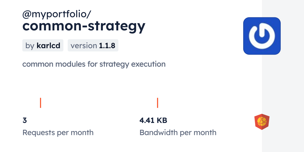 @myportfolio/common-strategy CDN by jsDelivr - A CDN for npm and GitHub