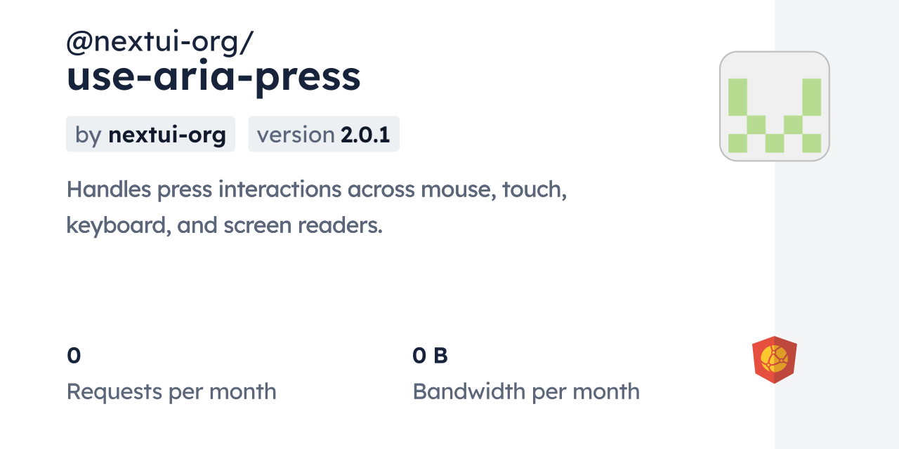 @nextui-org/use-aria-press CDN by jsDelivr - A CDN for npm and GitHub
