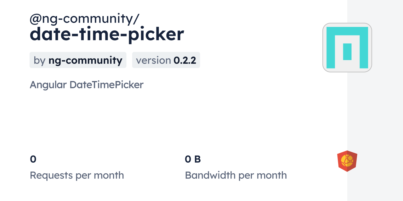 Ng Community Date Time Picker Cdn By Jsdelivr A Cdn For Npm And Github