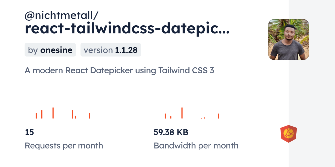 @nichtmetall/react-tailwindcss-datepicker CDN by jsDelivr - A CDN for npm and GitHub