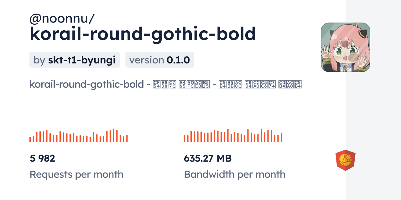 @noonnu/korail-round-gothic-bold CDN by jsDelivr - A CDN for npm and GitHub