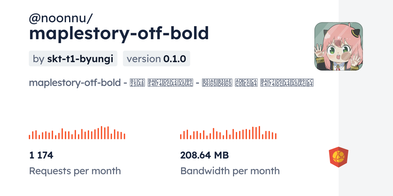 @noonnu/maplestory-otf-bold CDN by jsDelivr - A CDN for npm and GitHub