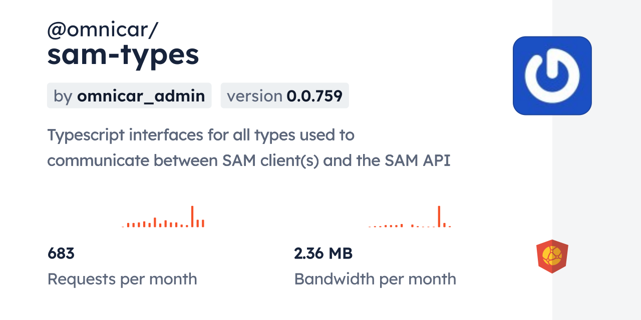 @omnicar/sam-types CDN by jsDelivr - A CDN for npm and GitHub