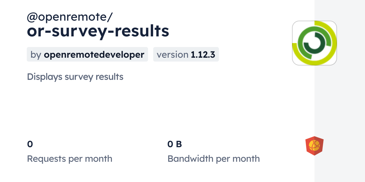 @openremote/or-survey-results CDN by jsDelivr - A CDN for npm and GitHub