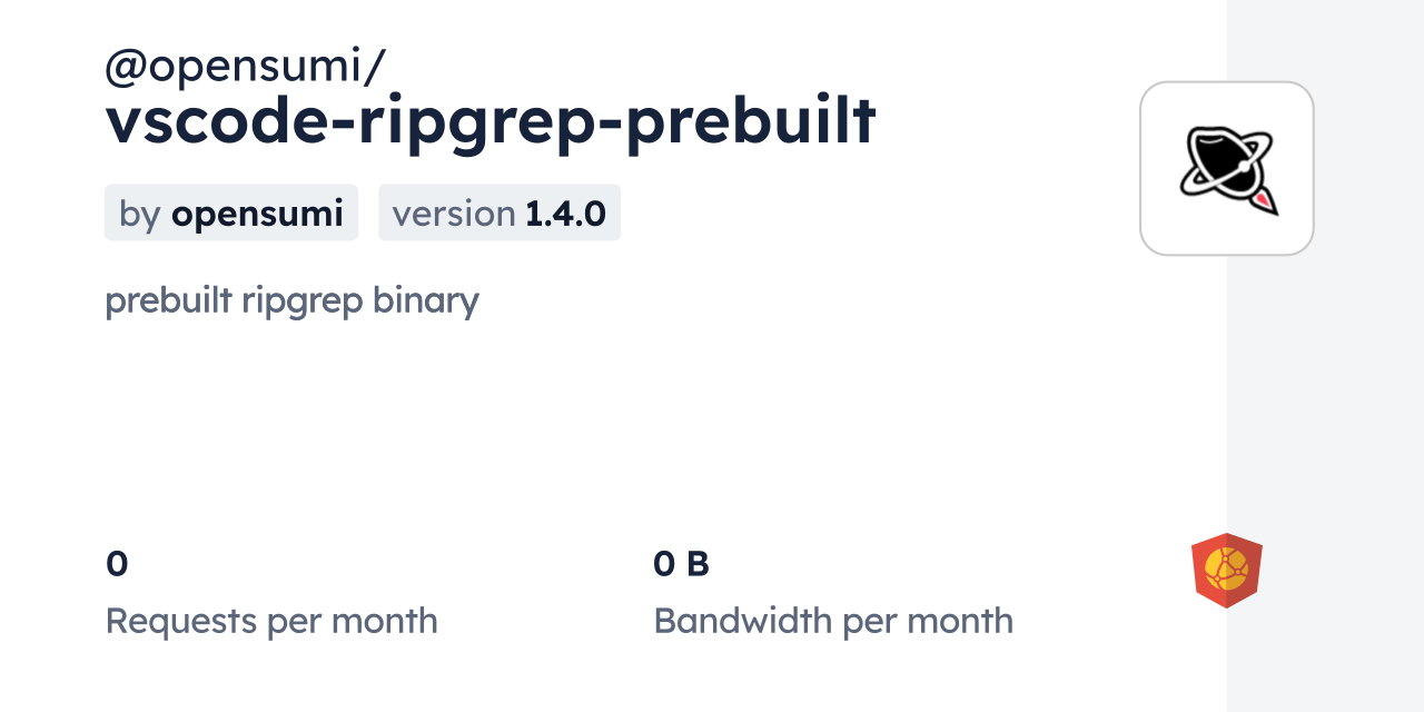 @opensumi/vscode-ripgrep-prebuilt CDN by jsDelivr - A CDN for npm and GitHub