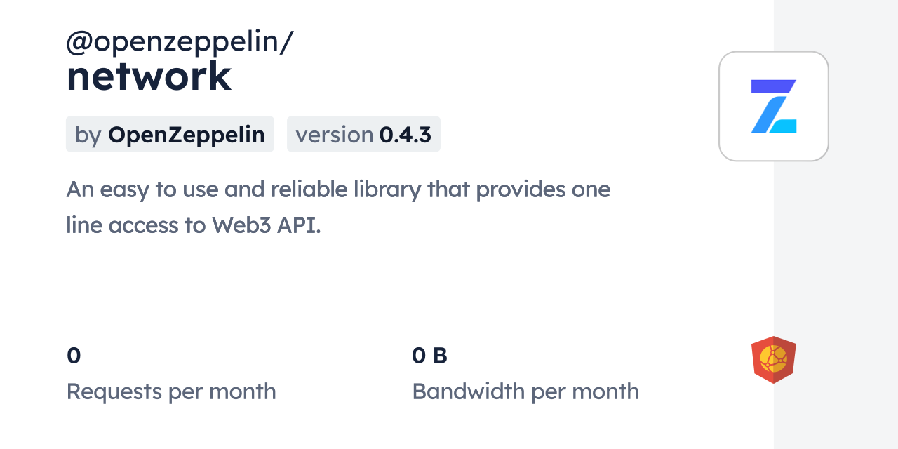 @openzeppelin/network CDN by jsDelivr - A CDN for npm and GitHub